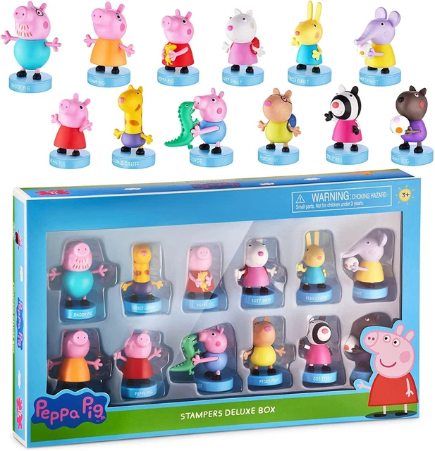 PEPPA PIG STAMPERS Deluxe Box 12 Peppa Pig Toys in Deluxe Box £24.95 ...