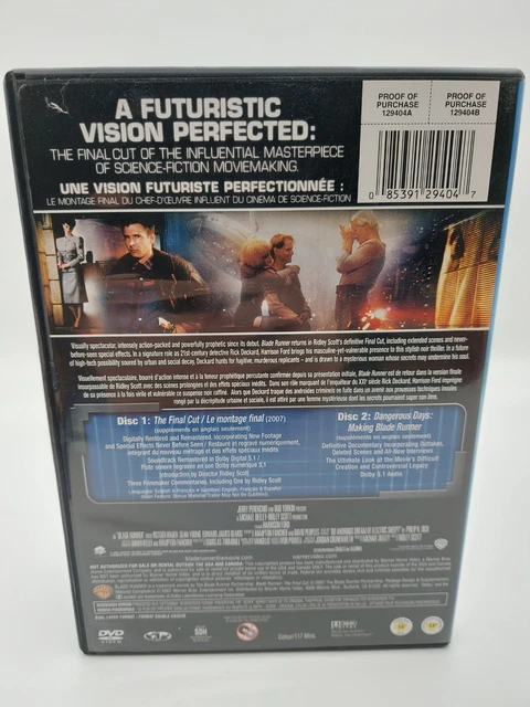 BLADE RUNNER: THE Final Cut (2-Disc Special Edition Dvd, 2007) Like-New ...