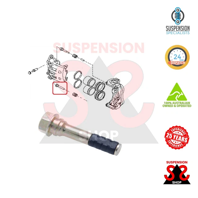 LOWER FRONT AXLE Guide Bolt, Slider Pin, Brake Caliper Suit NISSAN Navara 2.5 $30.27 - PicClick AU