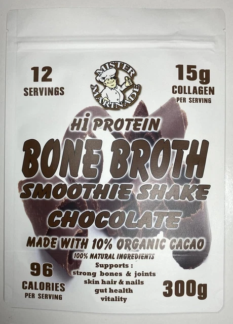 BONE BROTH SMOOTHIE Shake, 100% Natural Collagen Protein, Nutrition for ...