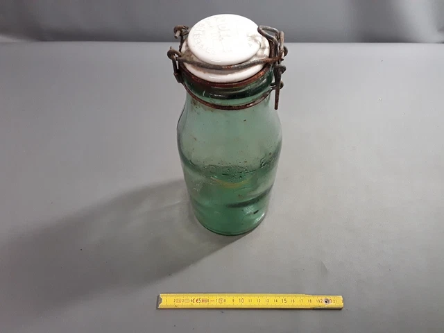 ANCIEN BOCAL EN verre porcelaine l' idéal bouteilles french antique EUR ...