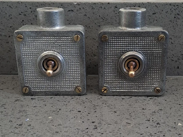 SIMPLEX CRABTREE VINTAGE Industrial Factory Light Switch Reclaimed ...