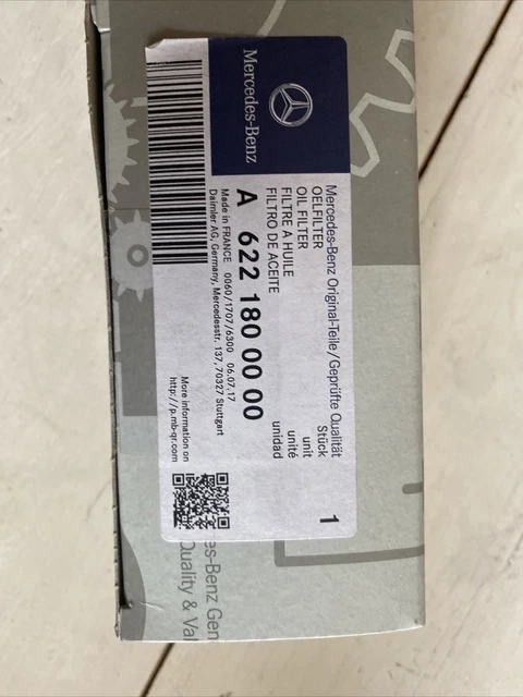 GENUINE MERCEDES-BENZ OM622 Diesel Engine Oil Filter A6221800000 NEW £ ...
