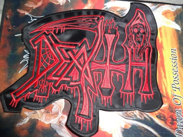 DEATH DEATH METAL Backpatch Patch Shape Old Logo Pestilence Altar 666 ...