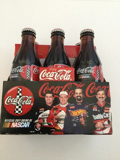 1998 COCA-COLA RACING Racing Family - 6 Pack 8 Oz NASCAR Coke Bottles ...