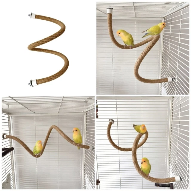 BIRD SHAPABLE STAND Grinding Scratcher for Parrots Conure Budgies Toy ...