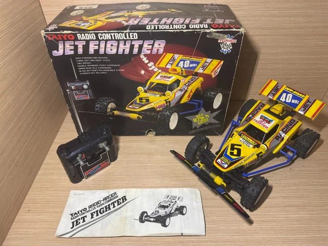 RC RADIO CONTROLLED Car Taiyo JET FIGHTER YELLOW OFF ROAD color No.8714 ...