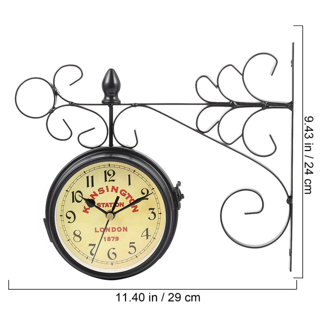 HORLOGE DE STYLE Méditerranéen Pendule Murale Vintage Pour Salon Rétro ...