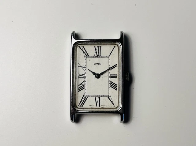 RARE: VINTAGE 1970S TIMEX Mechancial Men’s Tank Wristwatch, Roman ...