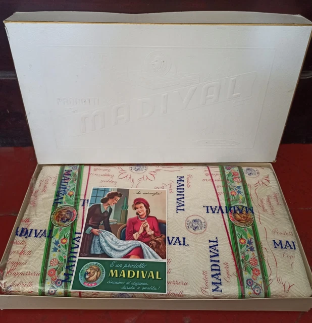 COPRILETTO MARCA MADIVAL in puro cotone, originale anni 50 Nuovo EUR ...