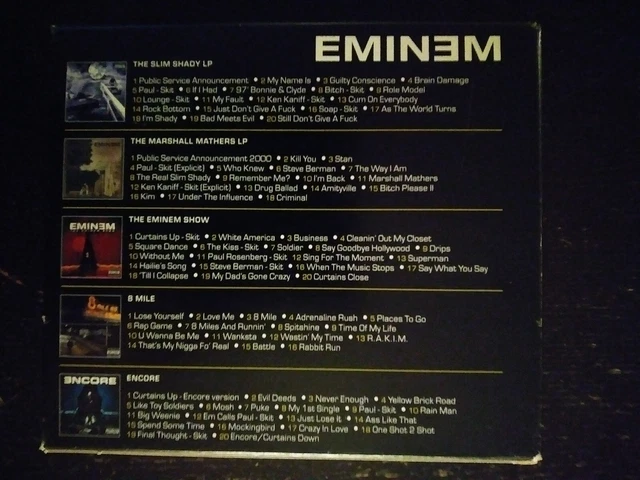 EMINEM - THE Album Collection (5CD box - 2005) EUR 45,00 - PicClick DE