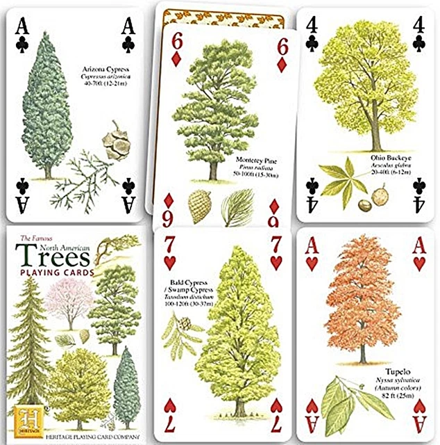 NORTH AMERICAN TREES set of 52 playing cards + jokers (hpc) £7.50 ...