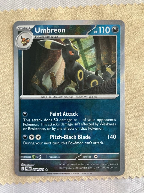 POKÉMON UMBREON MASTER Ball Prismatic Evolutions 059/131 PACK FRESH ...
