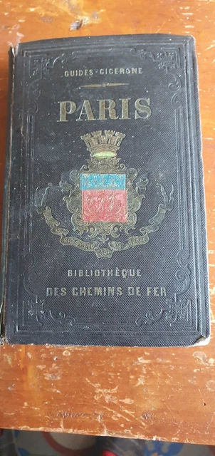 GUIDE CICERONE , Paris , Guide des voyageurs , 1854 , Plans , Ex libris ...