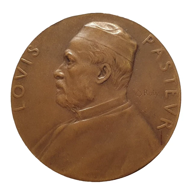 FRANCE CHEMIST LOUIS Pasteur Bronze Art Medal by O. Roty, 37,2mm £14.20 ...