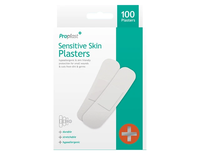 100 ASSORTED SENSITIVE SKIN PLASTERS Durable First Aid Medicine ...