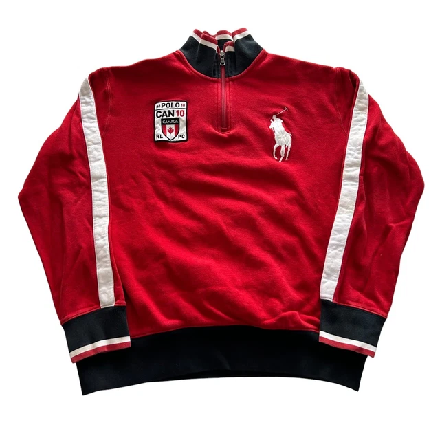 POLO RALPH LAUREN Olympic Team Canada Number 10 Zip Sweatshirt Jacket ...
