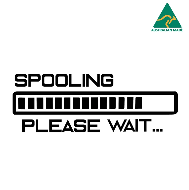 Spooling Please Wait Turbo Jdm Car Cut Vinyl Decal 17 Cm X 6 Cm Eur 4