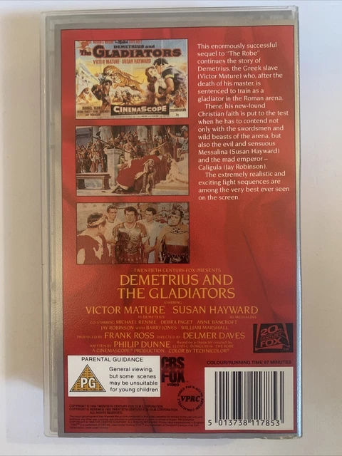 DEMETRIUS AND THE Gladiators - vhs video tape - Cult Classic CBS Fox £8 ...