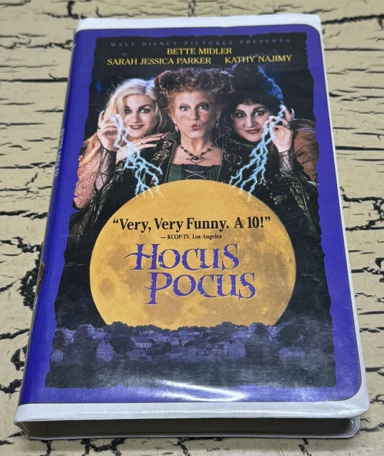 VTG HOCUS POCUS Clamshell VHS Movie Disney Bette Midler Rare Blue ...
