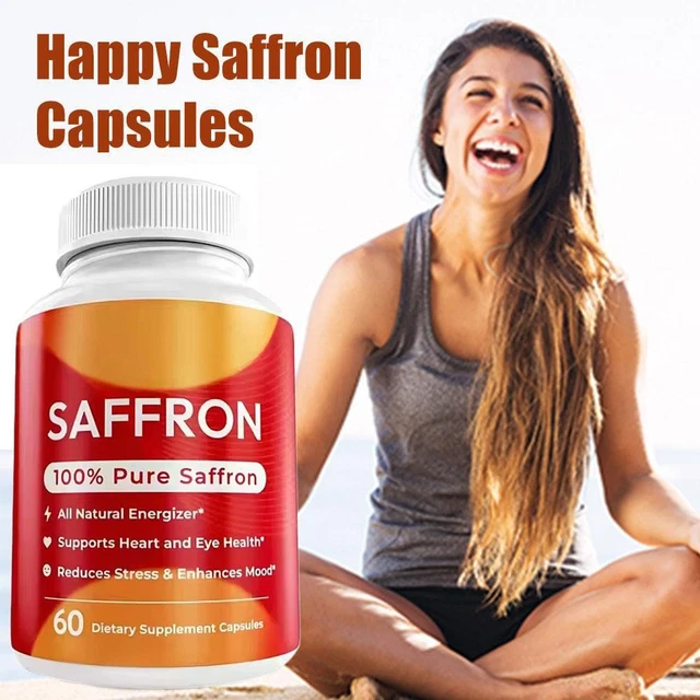 HAPPY SAFFRON CAPSULES - Mood Enhancer, Anti-Aging - Dietary Supplement ...