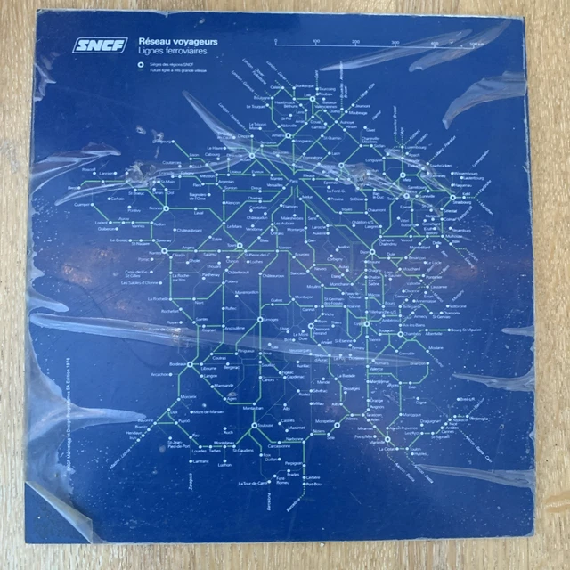 FRENCH SNCF RAILWAY Map Route Destination Sign Railwayana Train Sign £ ...