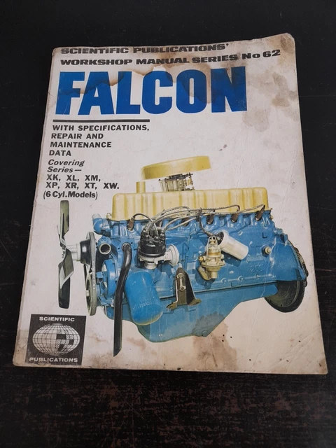 FORD FALCON WORKSHOP Manual Series No 62 Book Covering XK, XL, XM, XP ...