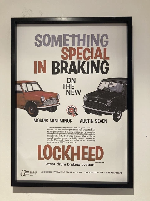 CLASSIC BMC AUSTIN Morris Mini Mk1 Lockheed Poster Print A3 Size 12x16 ...