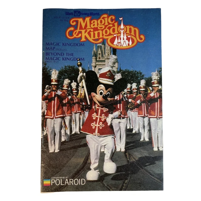 1983 WALT DISNEY World Magic Kingdom Park Map Polaroid Promo Vintage ...