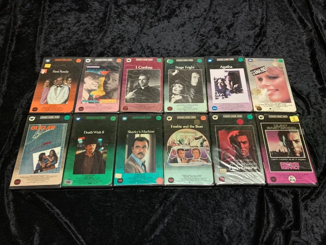 12 VINTAGE WARNER Clamshell VHS Lot: Freebie and the Bean, Eastwood ...