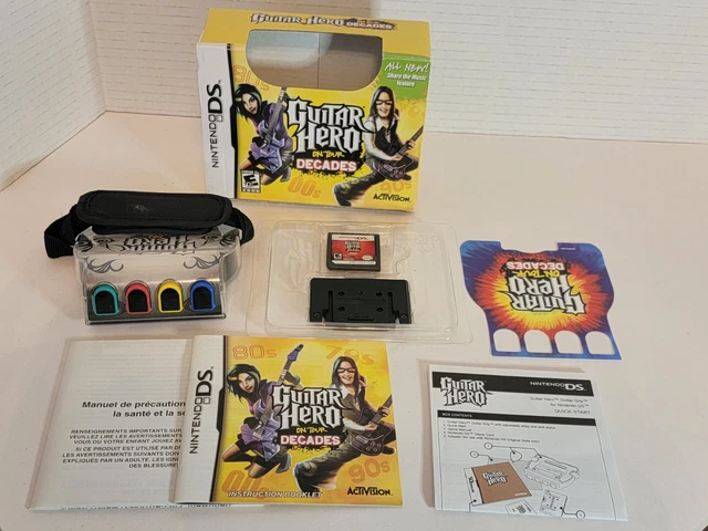GUITAR HERO ON Tour Decades (Nintendo DS) Box, Guitar Grip, Game ...