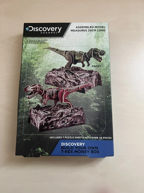 DISCOVERY CHANNEL BUILD your own t-Rex money box bnib £3.00 - PicClick UK