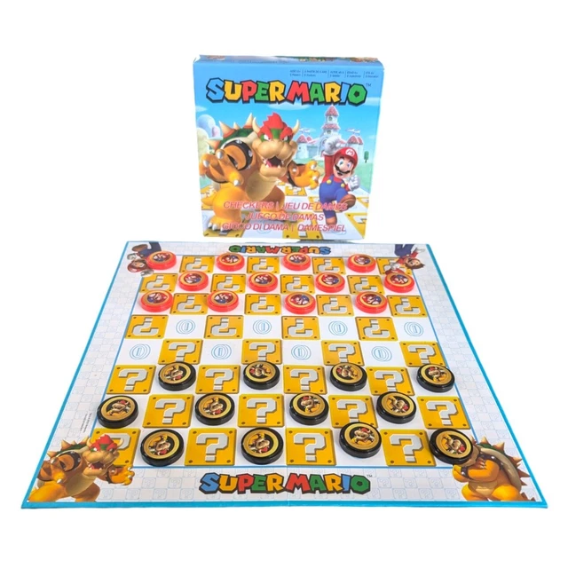 CHECKERS SUPER MARIO VS Bowser Board Game Missing Rules Good Condition ...