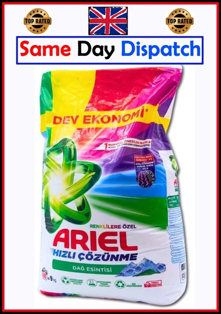 ARIEL PROFESSIONAL WASHING Powder HIZLI COZUNME MULTI COLORED 9kg 60 ...