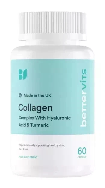 BETTERVITS COLLAGEN COMPLEX Hyaluronic Acid Turmeric 60 capsules £16.13 ...