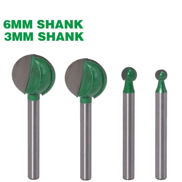 EMBOUT DE ROUTINE 1 pièce embout carbure YG8 3mm/6mm tige boule vert ...