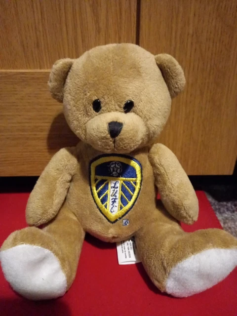 LEEDS UNITED FOOTBALL LUFC Teddy Bear Logo Badge Soft Plush Toy 8" £10. ...