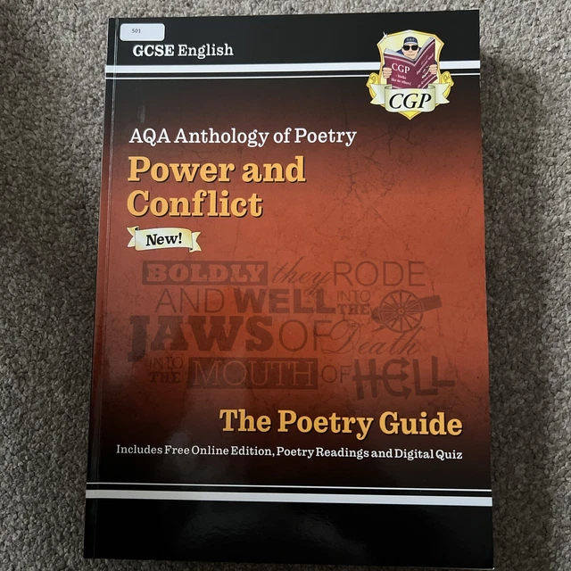 NEW GCSE ENGLISH AQA Poetry Guide - Power & Conflict Anthology £3.50 ...