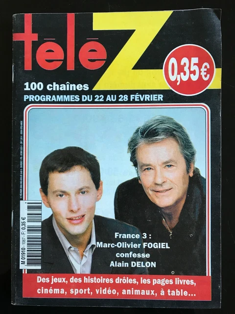 TÉLÉ Z DU 17/02/2003; Marc-Olivier Fogiel confesse Alain Delon EUR 5,50 ...