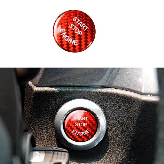 CARBON FIBER START Stop Engine Button Cover For BMW F25 F26 F15 F16 X5 ...