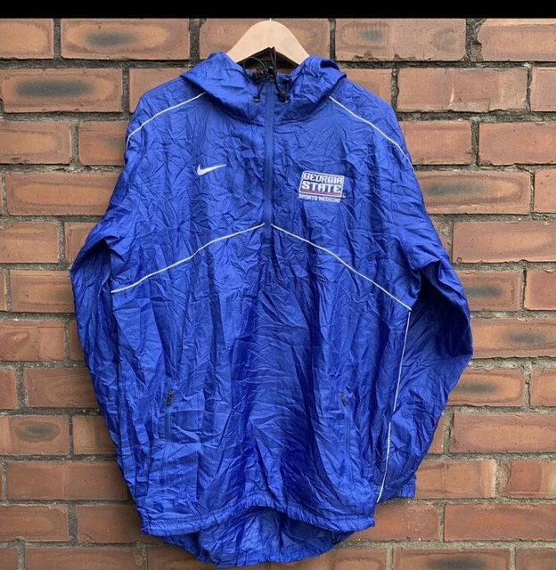 MENS RETRO NIKE Air Windrunner Waterproof Blue Navy Nylon Jacket S £15. ...