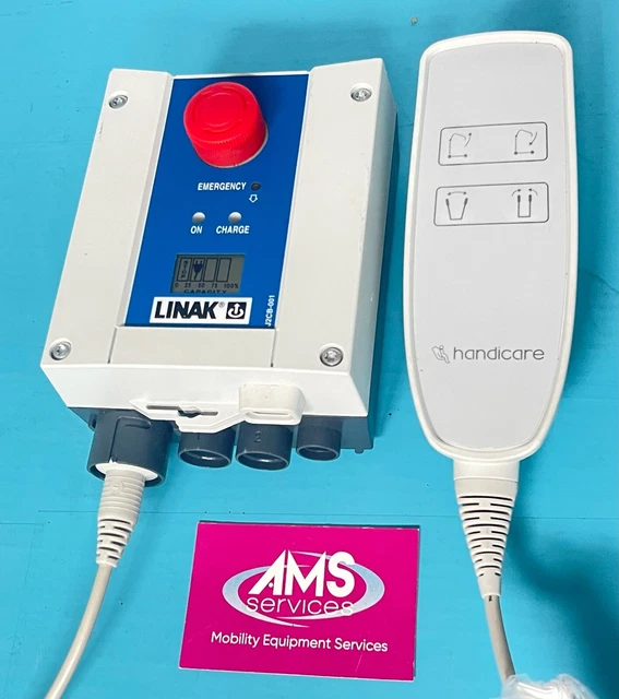 OXFORD / HANDICARE Hoist Linak Twin Port Control Box & 4 F Handset J2CB ...