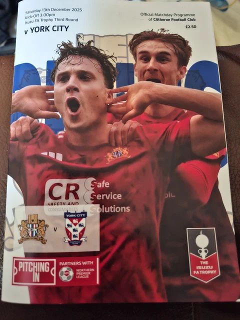 CLITHEROE V YORK City FA Trophy 2025/26 Mint £3.84 - PicClick UK