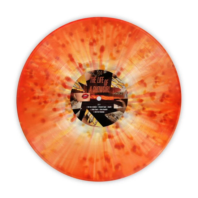 TAYLOR SWIFT THE Life of a Showgirl Lit My Sky Up Orange Metallic Vinyl ...