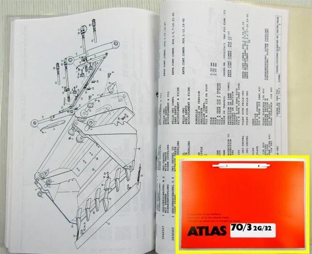 ATLAS 70/3 RADLADER Ersatzteilliste Spare parts list Catalogue de ...