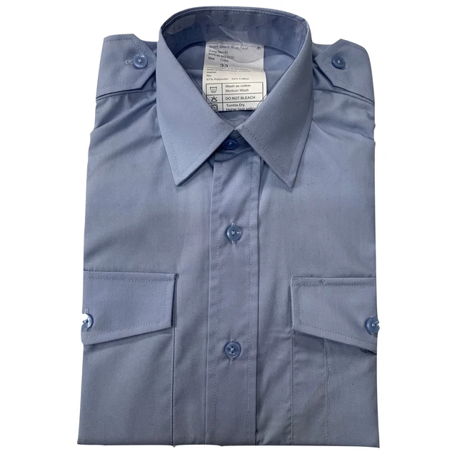RAF ROYAL AIR FORCE MAN'S NO1 DRESS BLUE SHIRT , Long & Short Sleeve ...