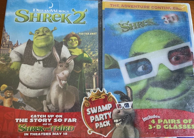 SHREK SWAMP PARTY Pack - Shrek Plus Shrek 3-D Swamp Party - 2 DVDs ...