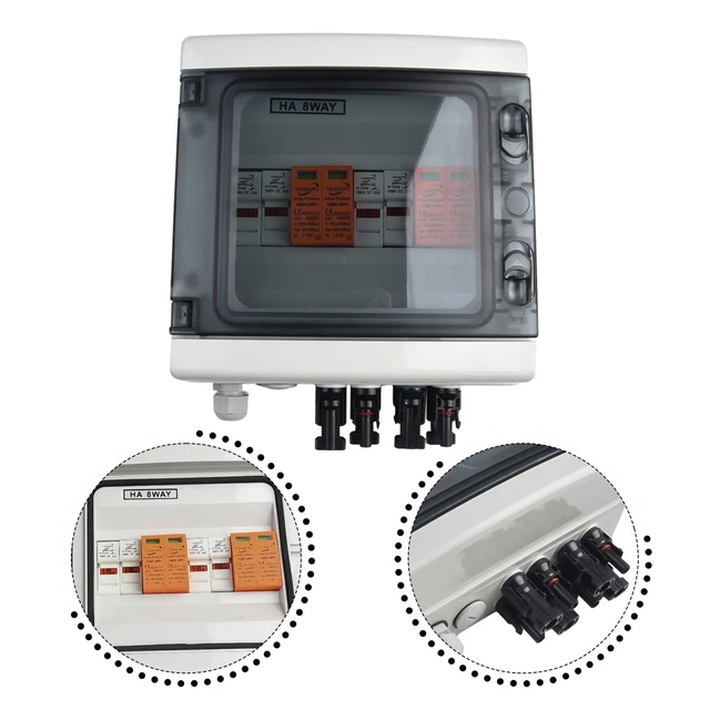 PV SYSTEM SURGE Protection Solar Junction Box 2Strings 8Modules DC/AC ...
