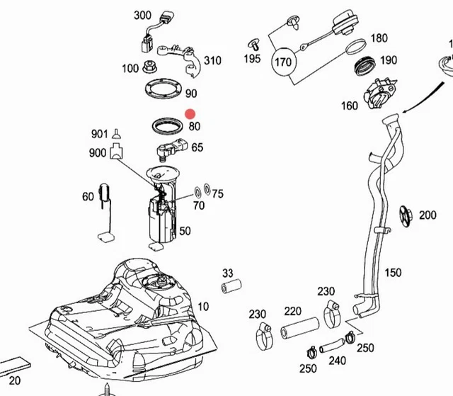 MERCEDES W168/169/245 ANELLO Di Tenuta Guarnizione Serbatoio Oem ...