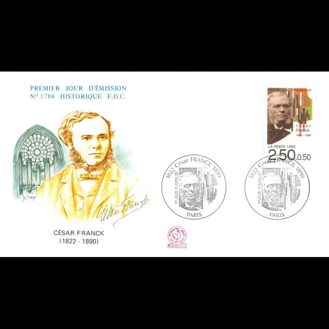 FDC N° 1788 - César Franck - 11/4/1992 Paris EUR 1,50 - PicClick FR